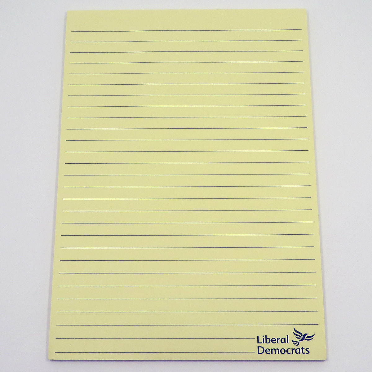 LDI 1804 A5 Yellow Lined Pad | Lib Dem Image