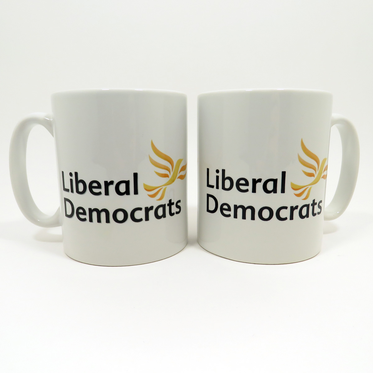 LDI 1476 Mug White Gold Bird Black Liberal Democrat 2 Logo's | Lib Dem ...
