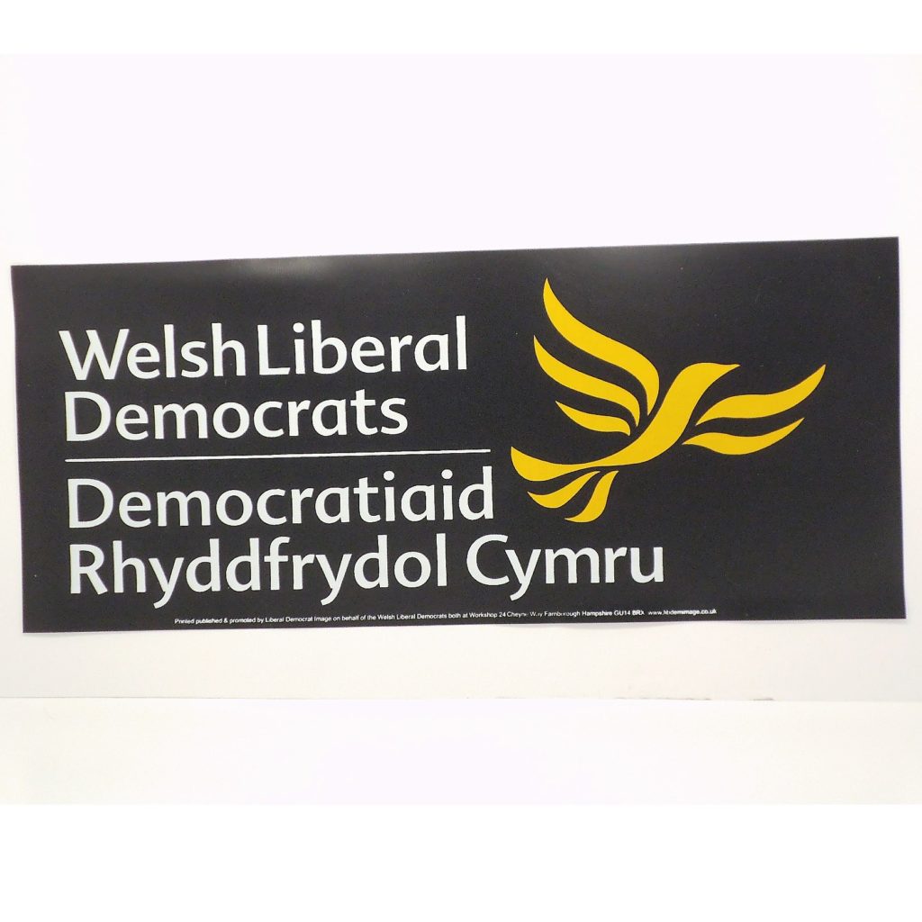 Welsh Bilingual Mini Banner | Lib Dem Image