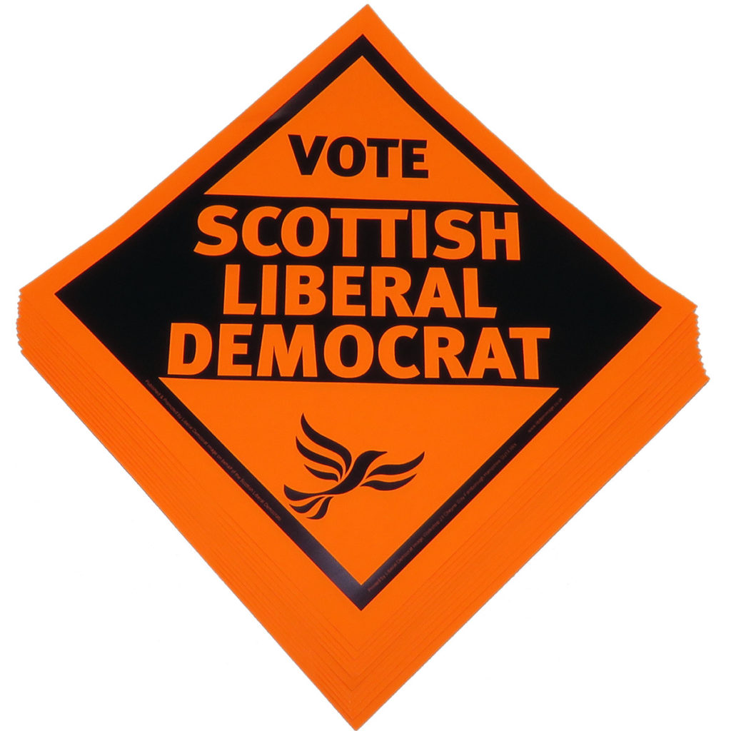 SC 1287 Scottish Election Window Poster | Lib Dem Image