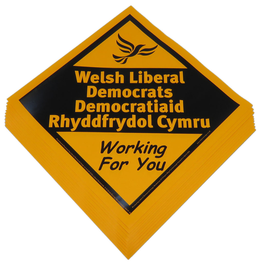 W 1287 Welsh Election Window Poster | Lib Dem Image