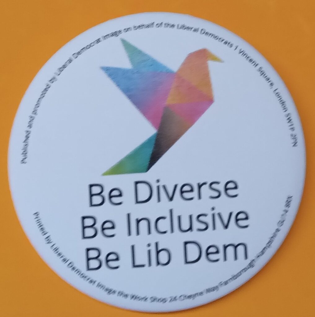 Badge Diversity Inclusion - Be Diverse Be Inclusive Be Lib Dem | Lib ...