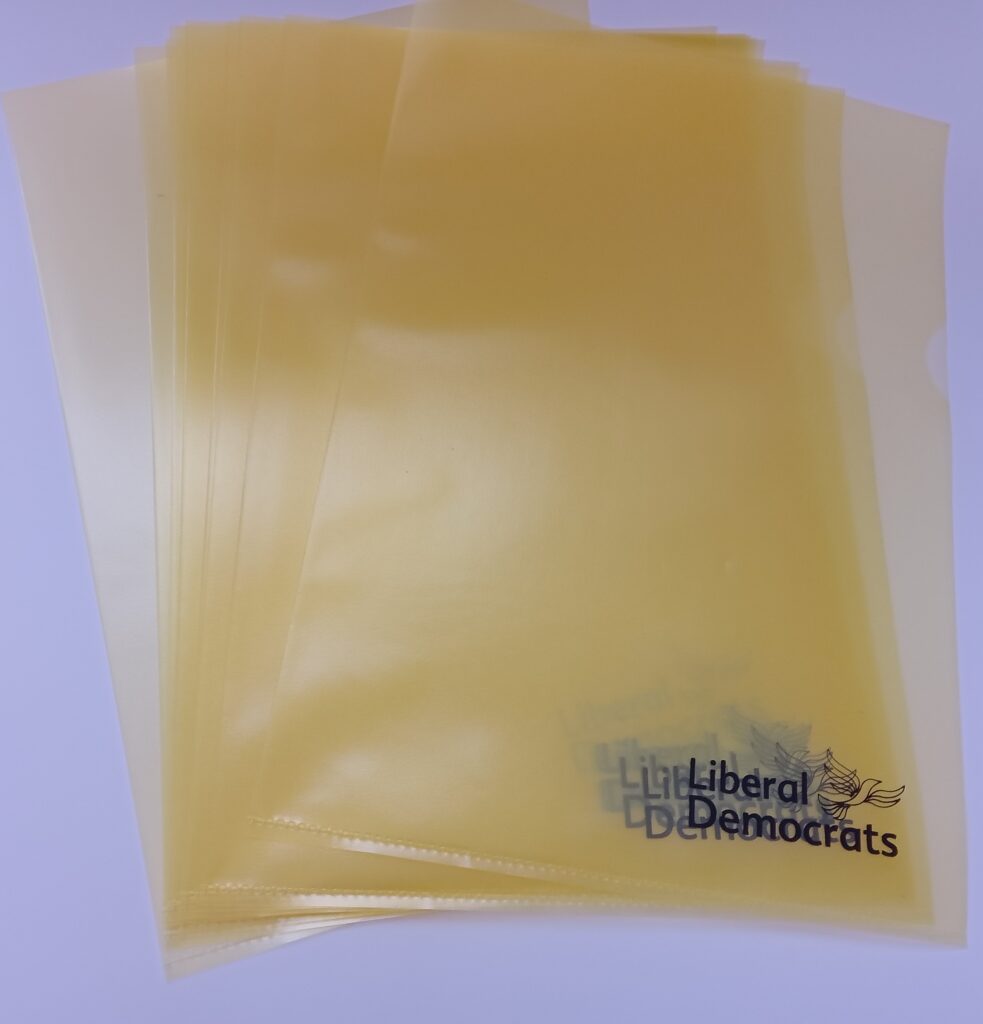Yellow A4 Slip Case Pack of 10 | Lib Dem Image